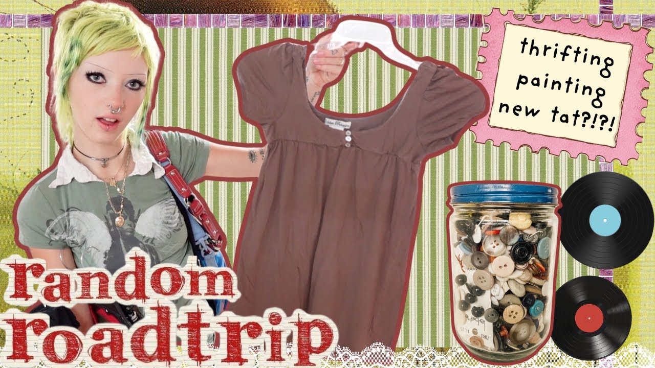 GOING ON A ROADTRIP IN THE MIDDLE OF THE WEEK| thrifting, painting, new tattoo!!!