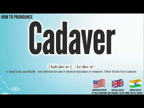 Cadaver Pronunciation | How to Pronounce (say) Cadaver CORRECTLY | Meaning Definition