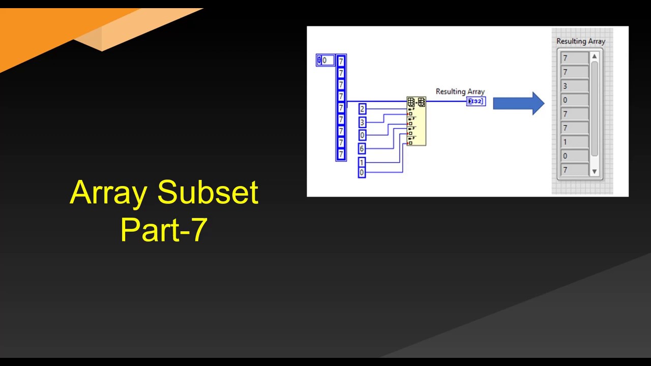 Array Subset Labview Tamil