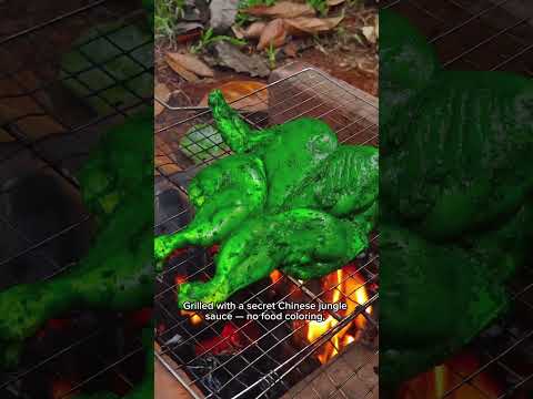Why Is This Chicken Green?! And Why Does It Taste So Good? #foodhack