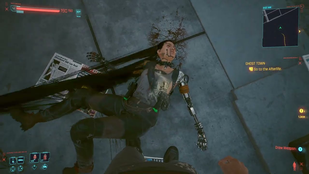 Cyberpunk 2077 Bug - Weird texture glitch in Northside NCPD encounter