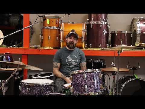 Rogers Cleveland Series Purple Diamond Pearl Drum Set 14x22 | Reverb
