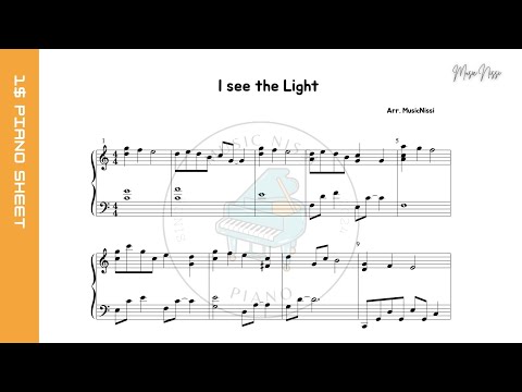 Free Piano Sheet Music⎥Tangled 'I See the Light'⎥Disney Song Piano Sheet