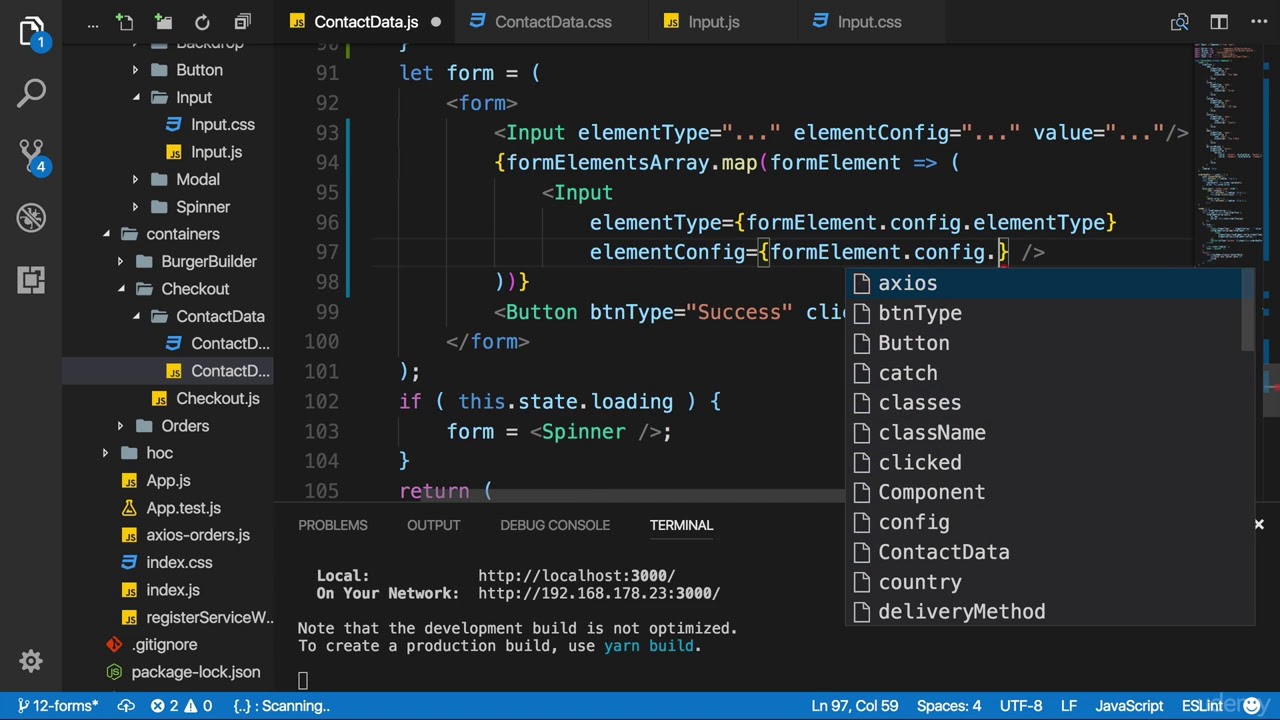 219 Dynamically Create Inputs based on JS Config
