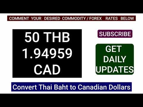 Thai Baht to Canadian Dollar Exchange Rates Today 06 August 2024