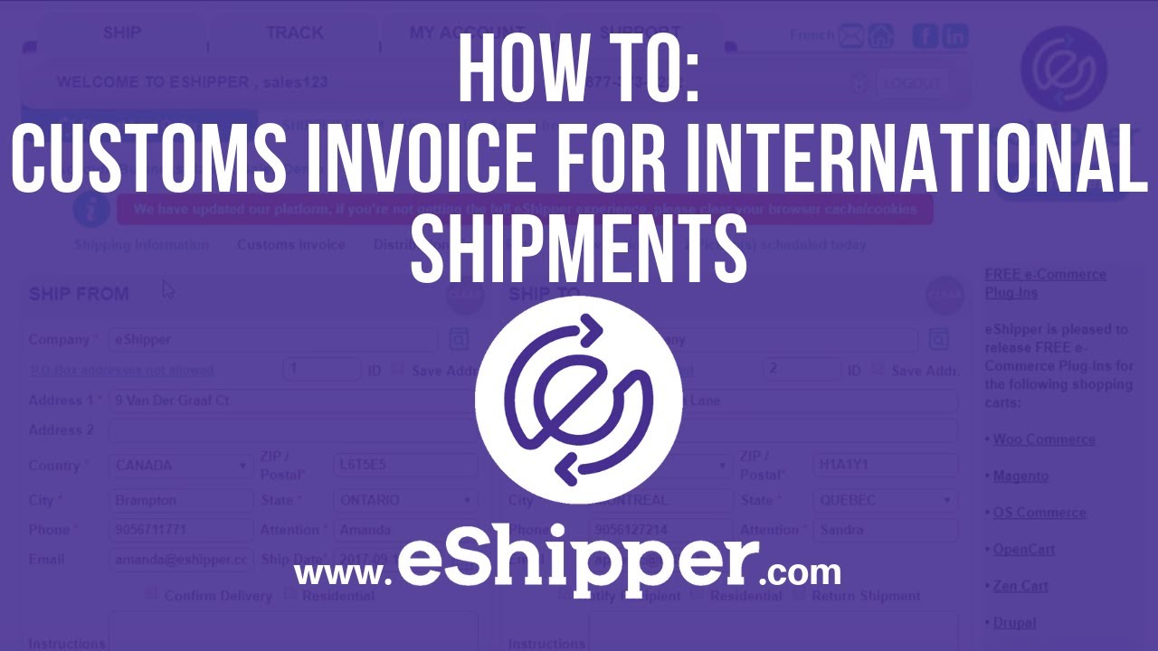 How To: Customs Invoice for International Shipments