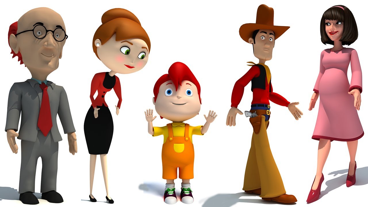 Rigged Cartoon Characters 3D Models