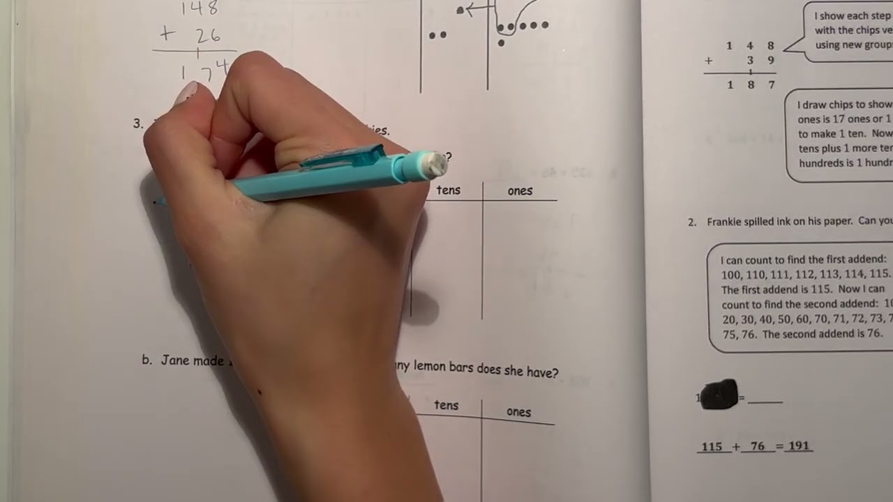 Eureka Math Grade 2 Module 4 Lesson 9 | #mathwithaubrey #homework