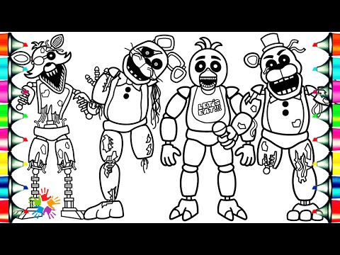 Five Nights at Freddy's Coloring Pages / FNAF 3 Help Wanted / How To Color Phantom Animatronics