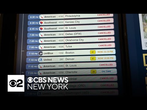Severe weather causes more trouble for flyers at NYC-area airports