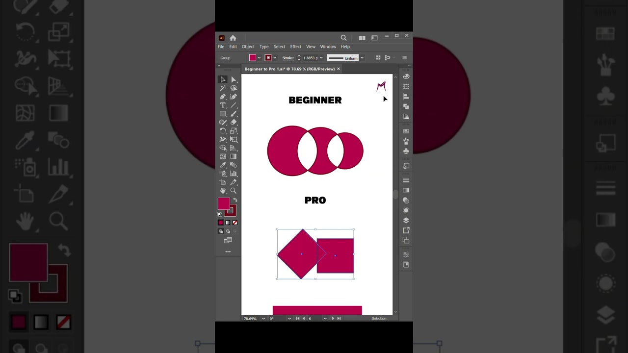 Merge Tool in Illustrator | Quick Adobe Illustrator Tutorial | #illustrator #illustrator