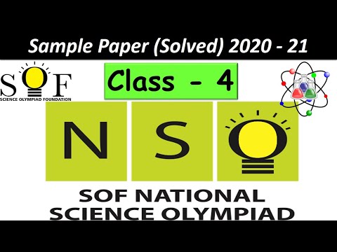 NSO class 4 National Science Olympiad Exam 2020-2021 ( Previous year ...