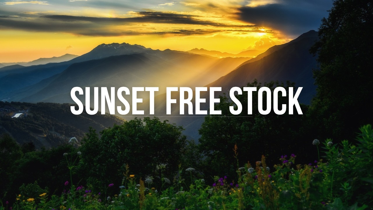 Best Sunset Nature Scenery Free Stock Video | Peaceful Golden Hour View