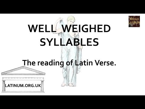 Reading Latin Verse Aloud - looking at Attridge's 'Well Weighed Syllables'