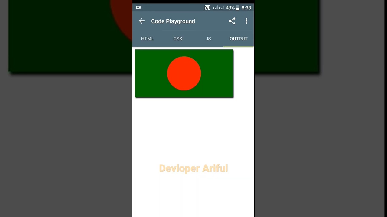 Create National flag using html and css