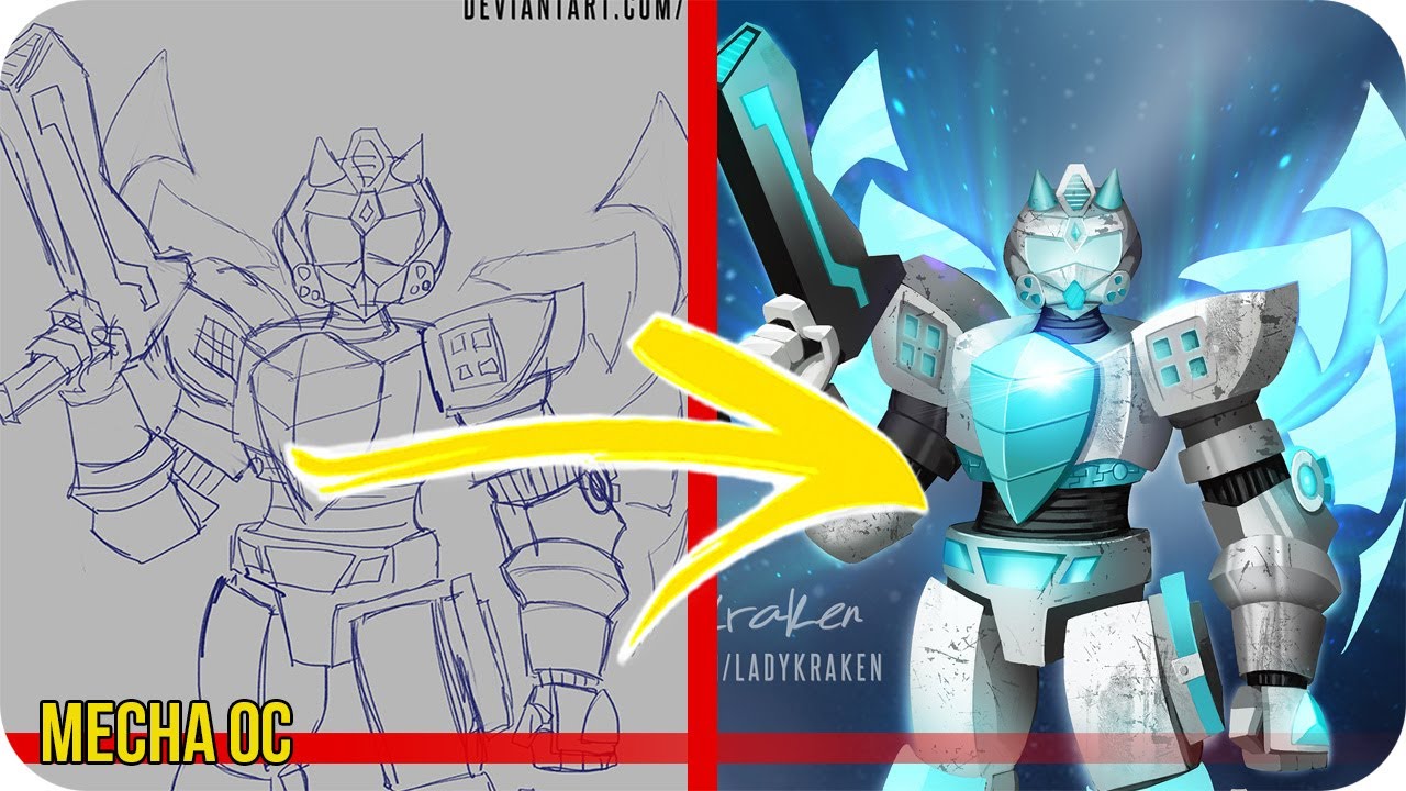 Mecha Gundam OC - Steps Digital Painting Tutorial