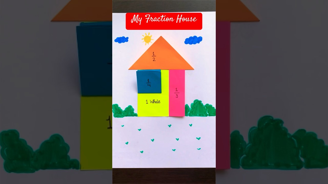How to make maths fraction object easy school activity #school project #tlm #teaching method