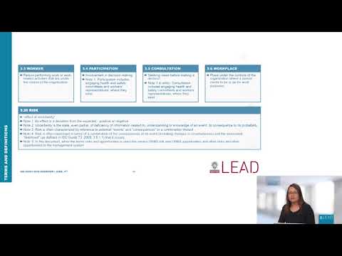 ISO 45001:2018 DEFINITIONS. WEBINAR ISO 45001:2015