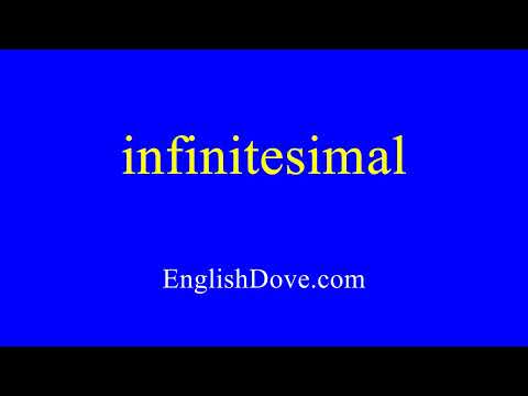 How to pronounce infinitesimal in American English