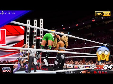 WWE 2K24(PS5)-FATAL 4-WAY MATCH-WINNING TEAM EARNS WOMEN'S TAG TEAM TITLE OPPORTUNITY:RAW,MAY20,2024