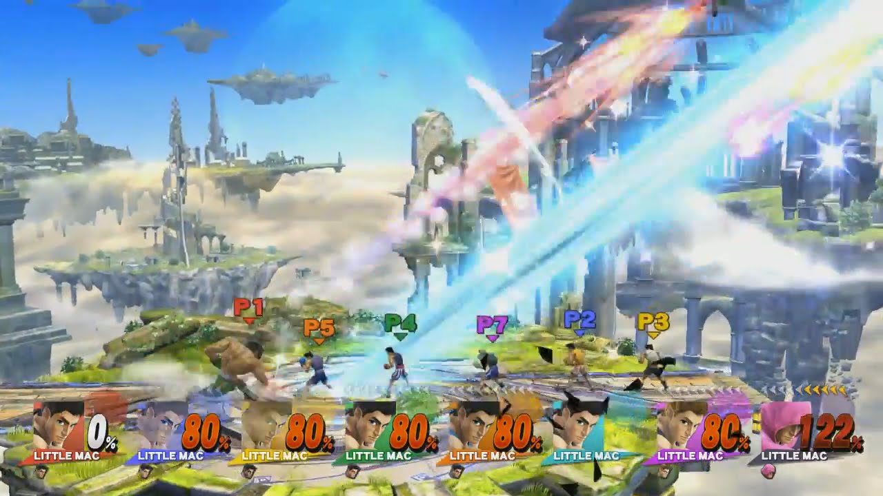 SSB4 Little Mac Final Smash 8 Players!