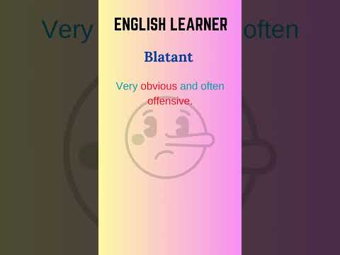 English Word - Blatant - Meaning With An Example #englishwords #english #blatant