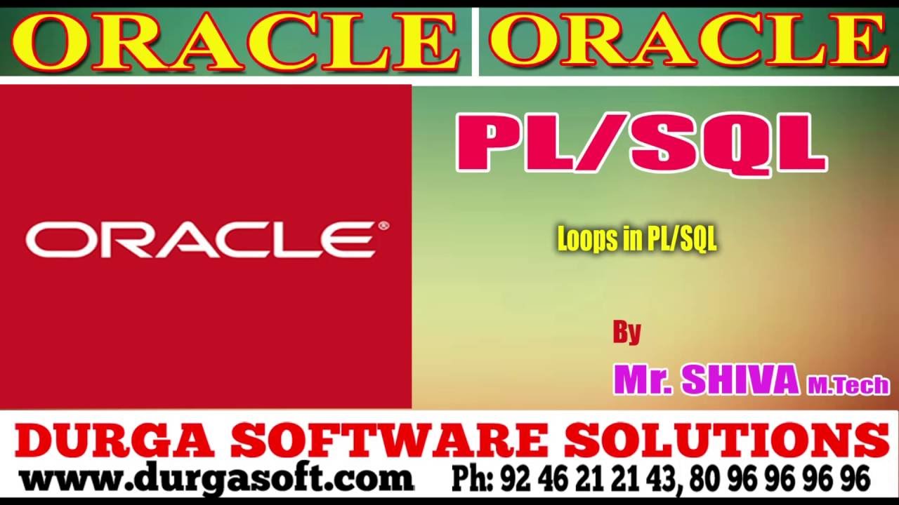 Oracle || Loops in PL/SQL by Siva