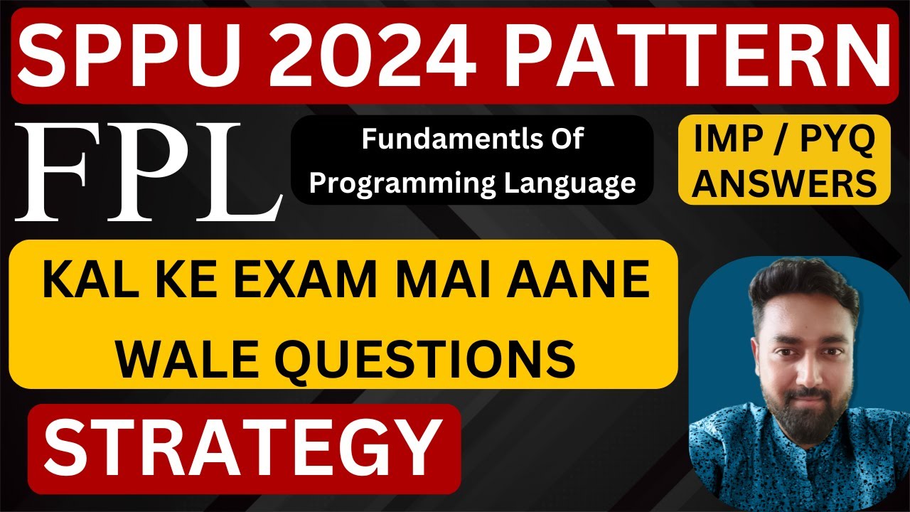 FPL IMP PYQ | PASSING STRATEGY | SPPU 2024 PATTERN