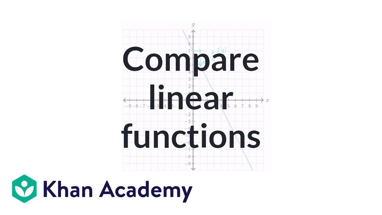 Comparing linear functions 1 | Algebra I | Khan Academy