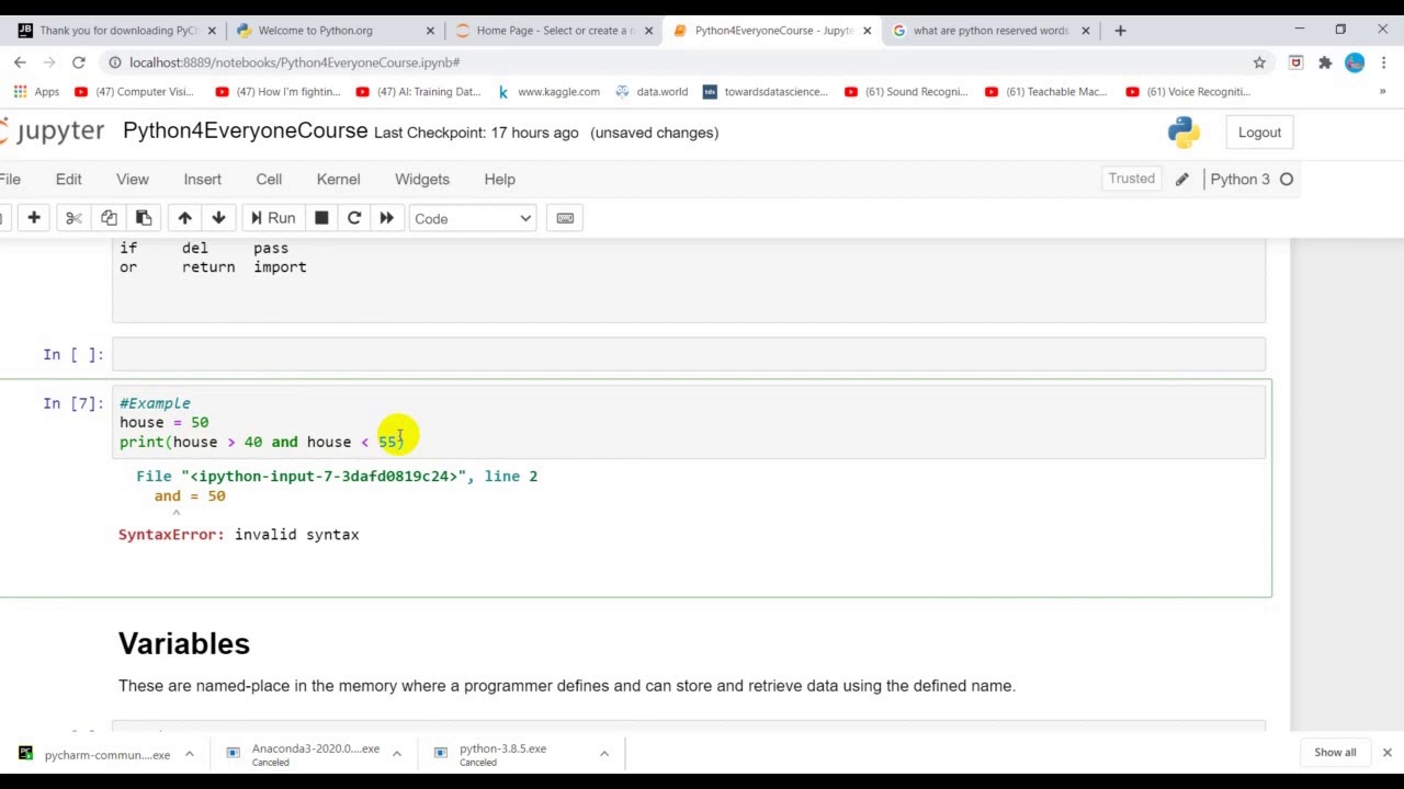 LearnPy- Python Keywords/ Reserved words