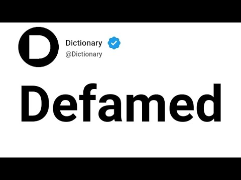 Defamed Meaning In English
