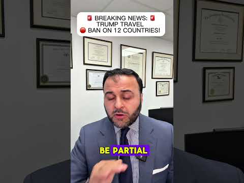 Trump Travel Ban just restricted all visas from 12 countries! #breakingnews #trump #travelban