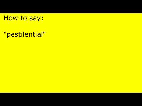 How to pronounce pestilential