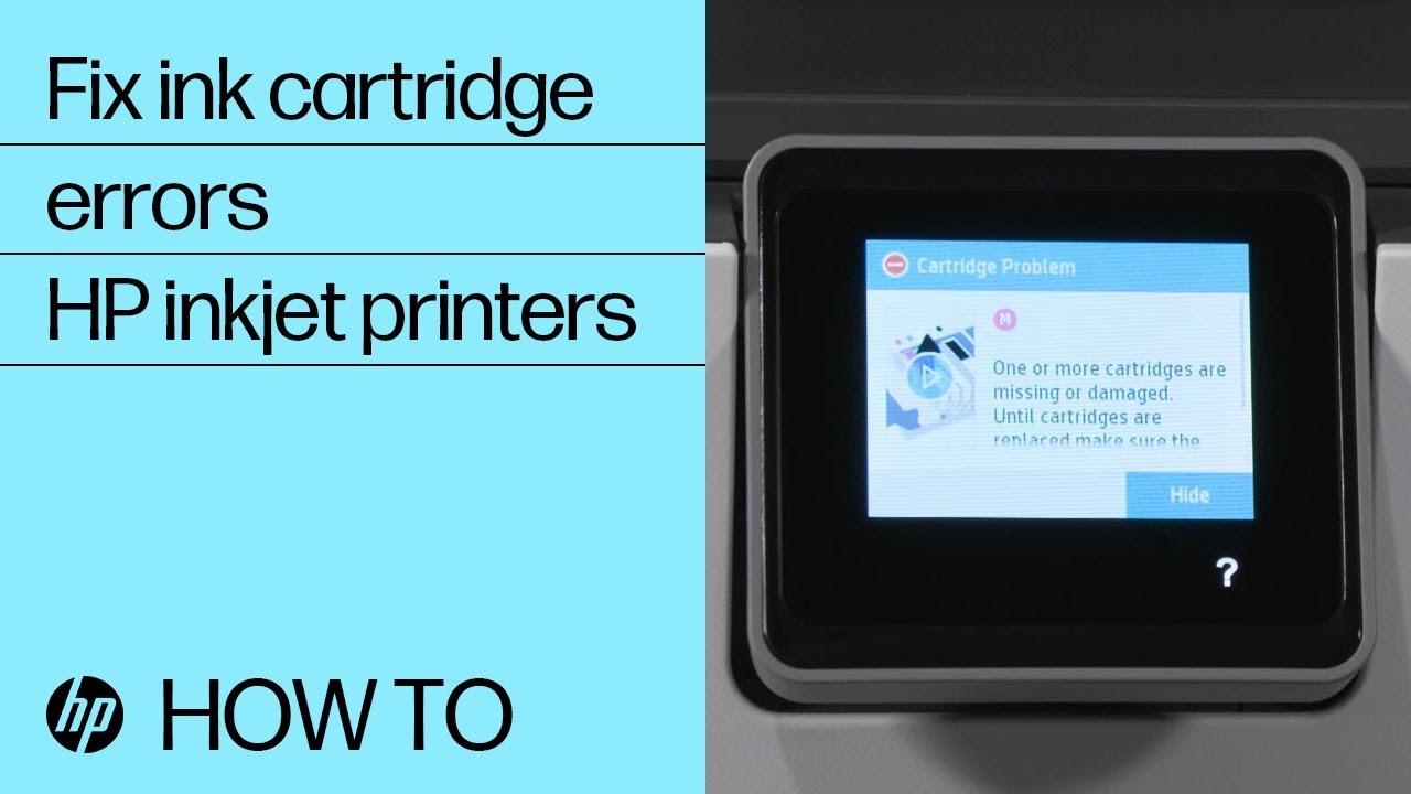 How to fix ink cartridge errors on HP Inkjet printers | HP Support