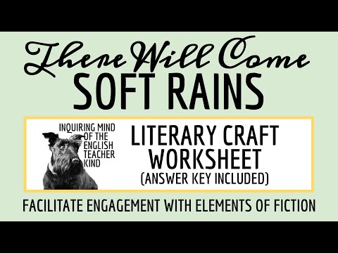 "There Will Come Soft Rains" by Ray Bradbury Literary Craft Analysis Worksheet (Science Fiction)