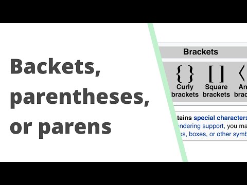 Brackets, parenthesis or parens who says what?
