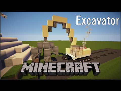 Minecraft Vehicle - Excavator (with TUTORIAL) Minecraft Map