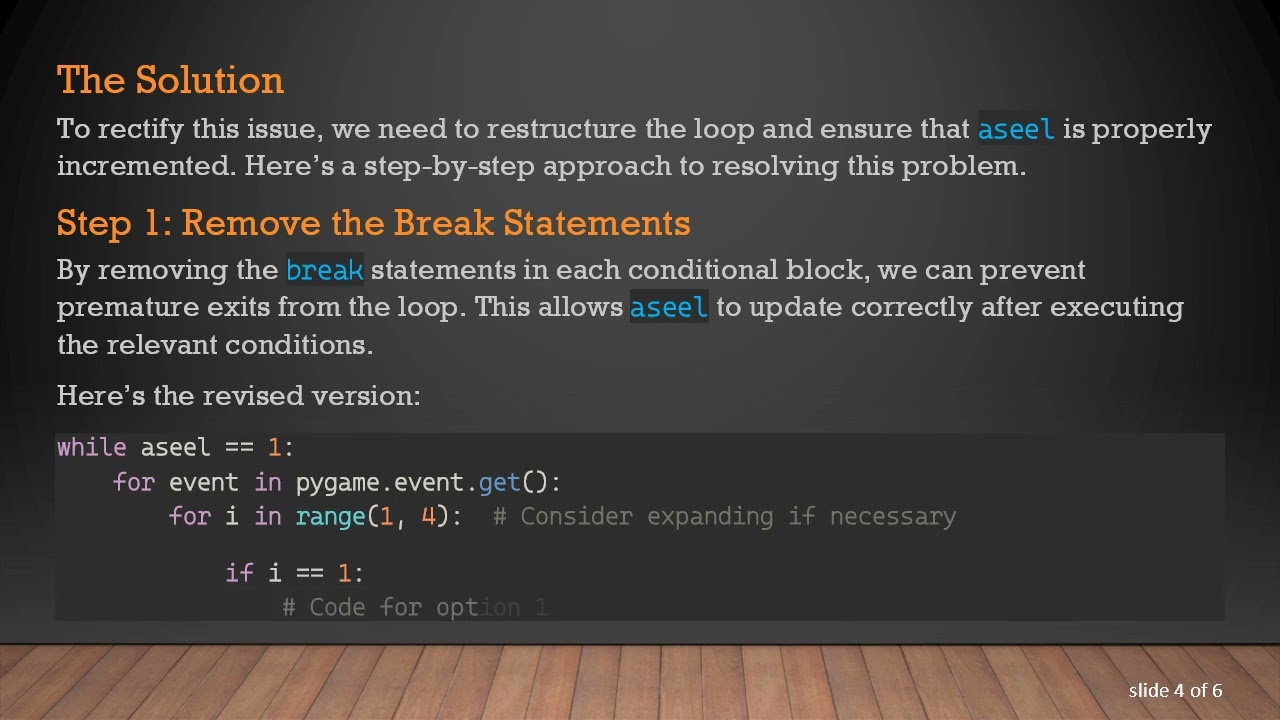 How to Fix Infinite Loops in Pygame
