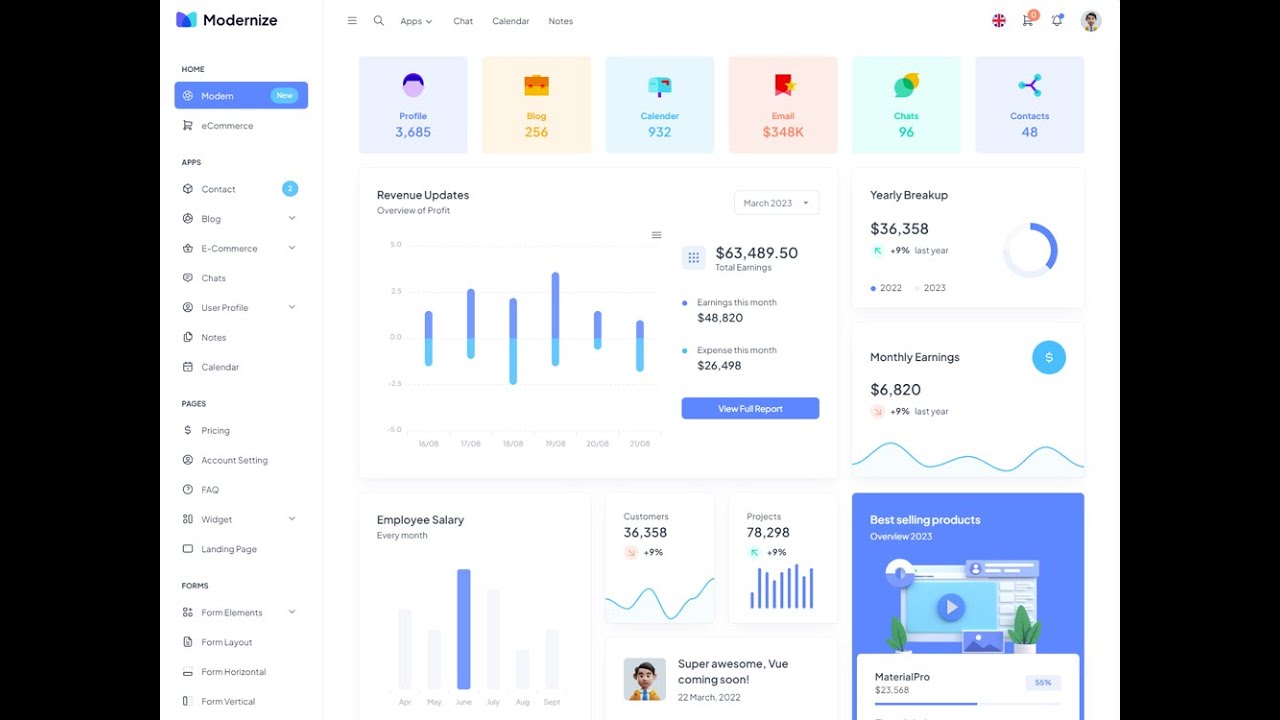 Modernize Bootstrap 5 Admin Template Free