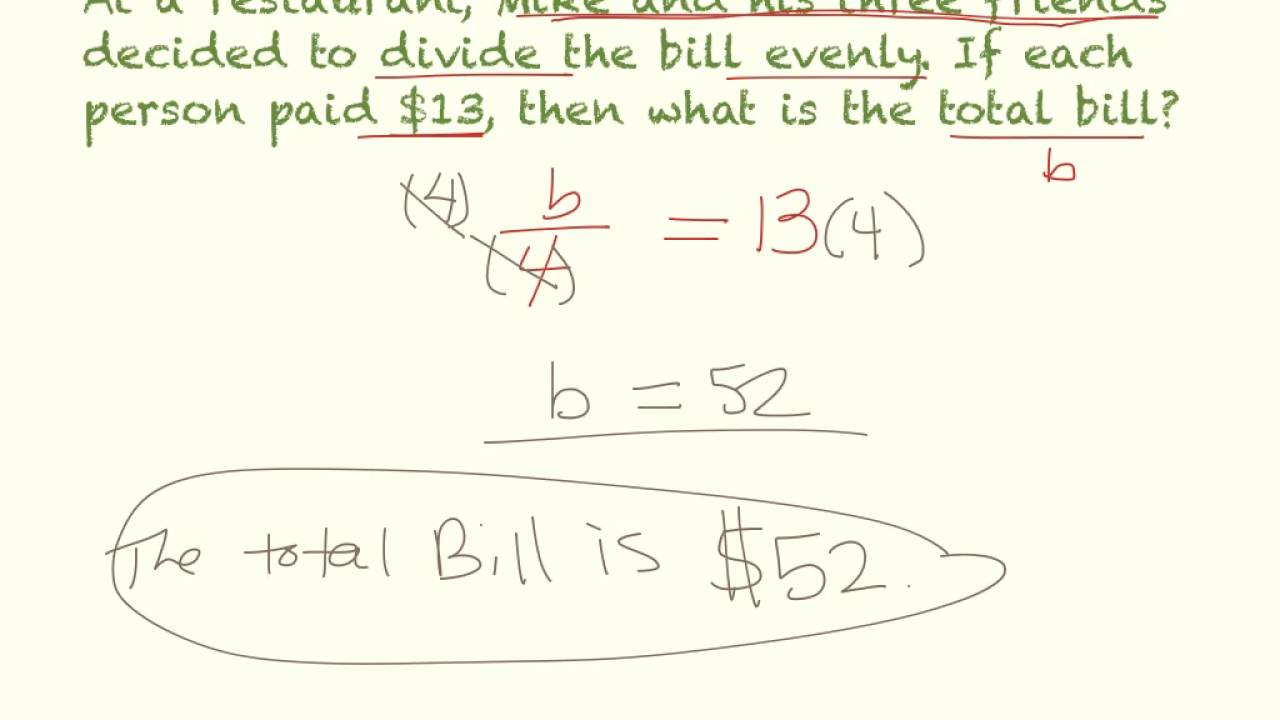 Word Problems with One-Step Equations