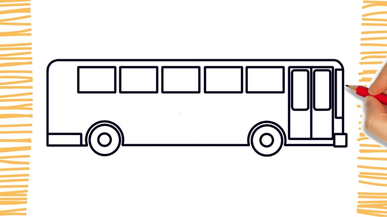 Como dibujar un AUTOBÚS I paso a paso