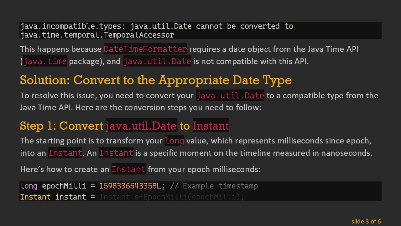 Resolving DateTimeFormatter Issues with java.util.Date in Java