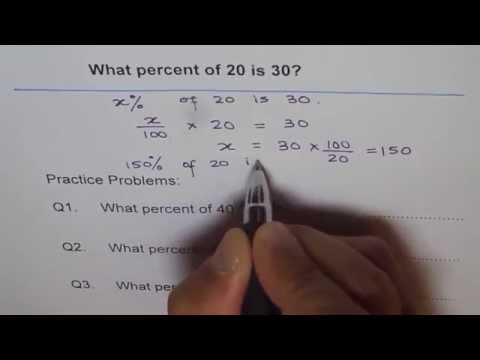 What Percent of 20 is 30