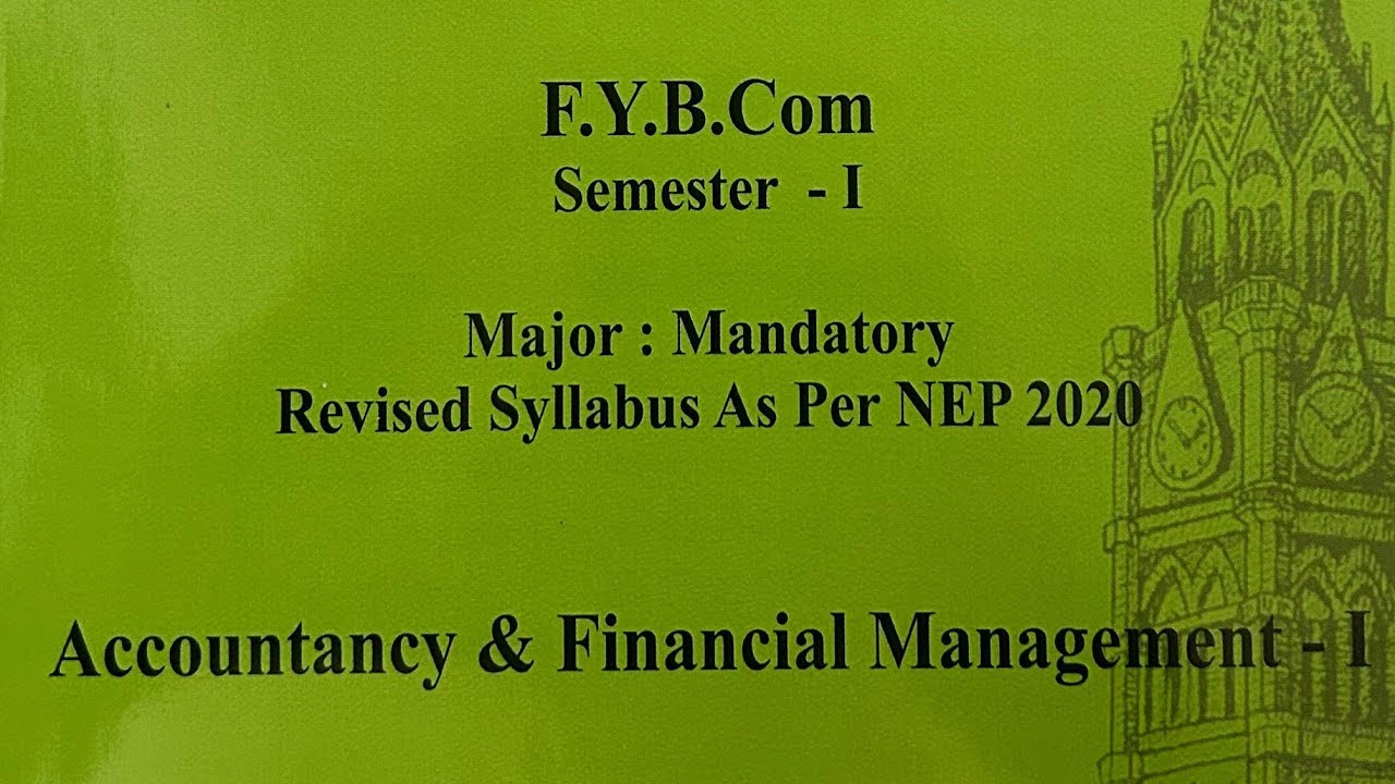 Financial  Accounting & MANAGEMENT |Most Important Questions |Fybcom sem1 nep|Mumbai University Exam
