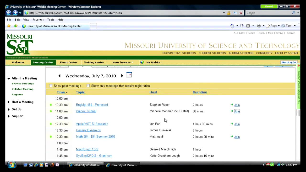 WebEx Tutorial 1 - Joining a WebEx Meeting