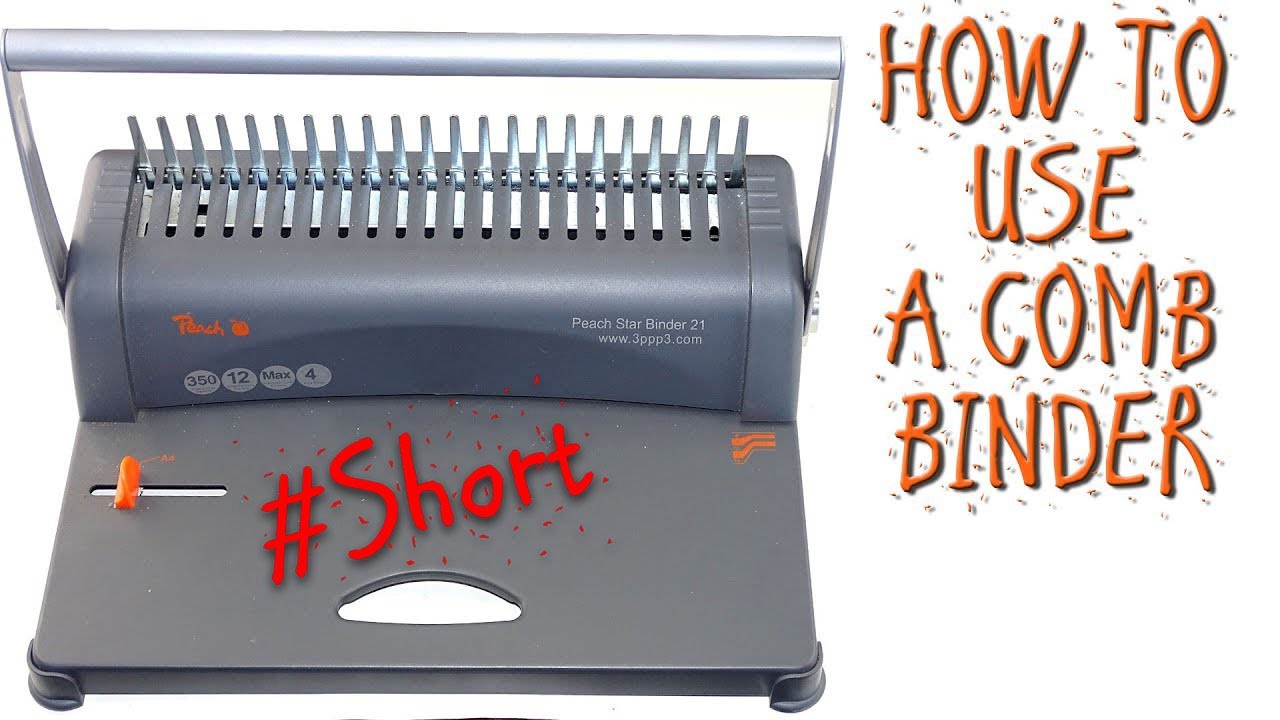 How to Use a Comb Binder (Peach Star 21) #SHORTS