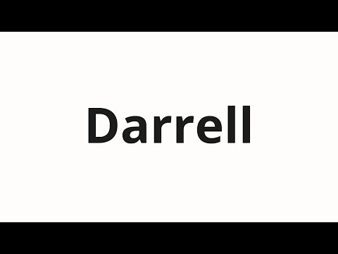 How to pronounce Darrell