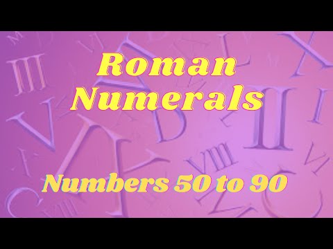 ROMAN NUMERALS - Numbers 50 to 90