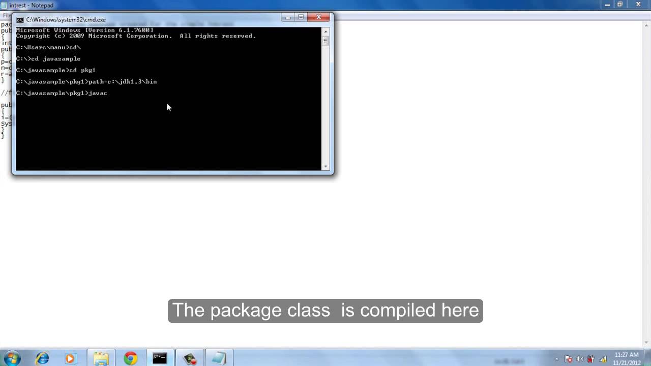 How to implement package in java