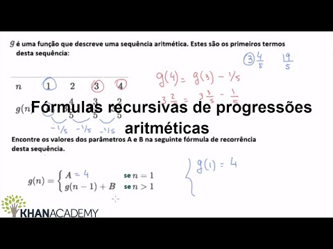 Fórmulas recursivas de progressões aritméticas (vídeo) | Khan Academy